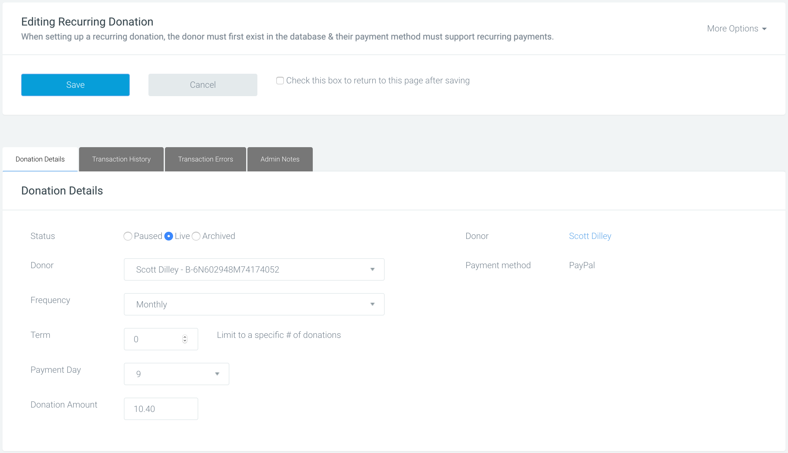Enabling Regular Giving