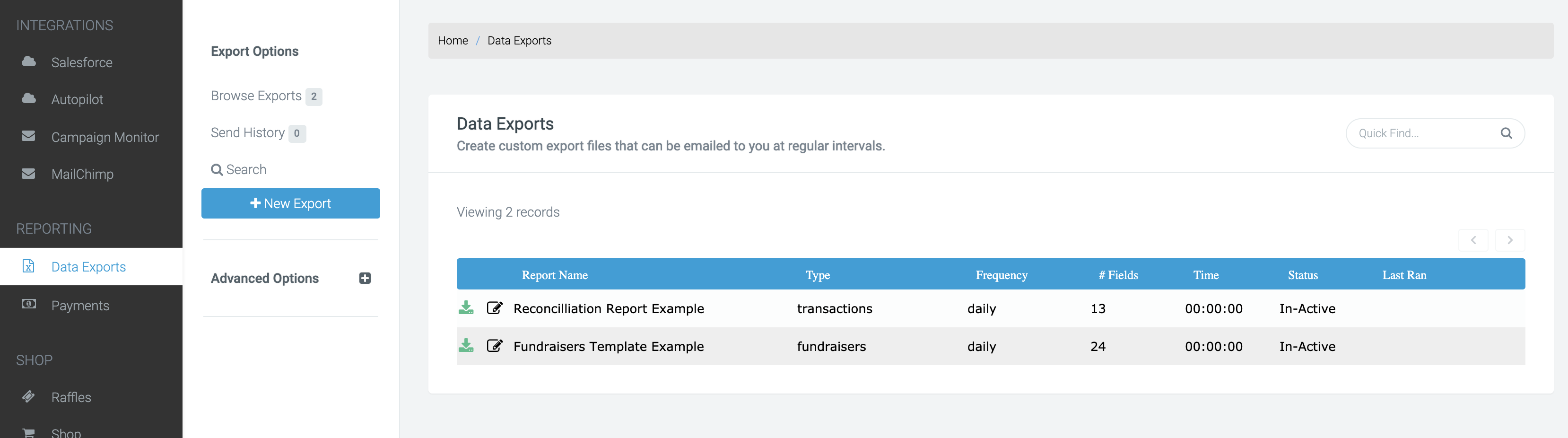Creating a Custom Donation Report